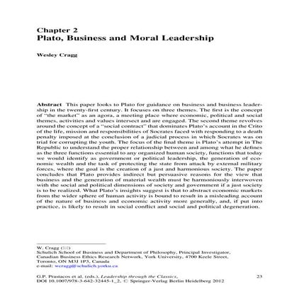 Leadership through the classics | PDF