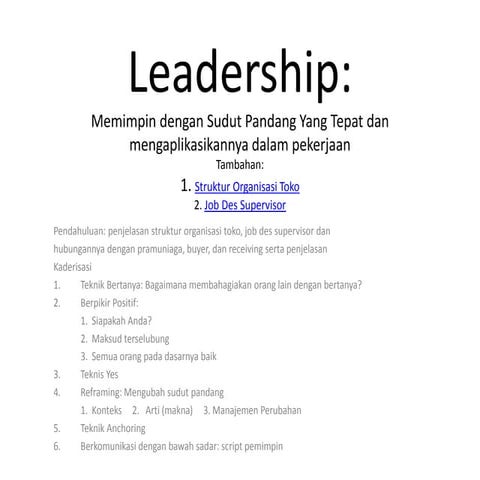 Leadership training | PPT