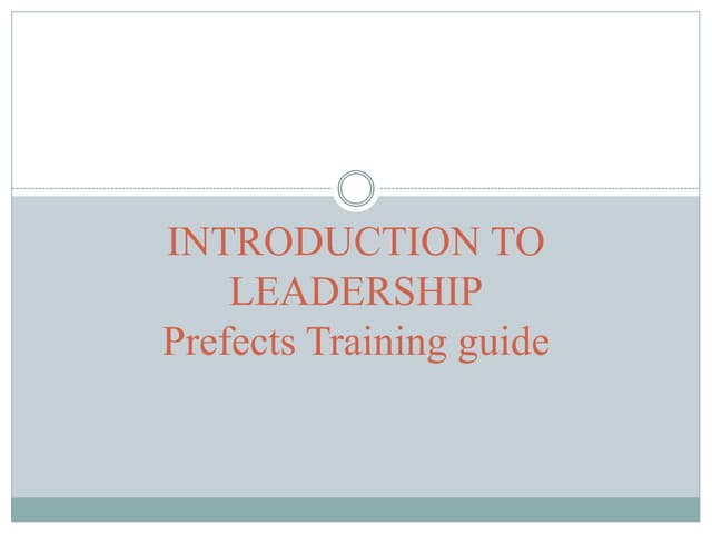 School Prefect Leadership Guide | PDF