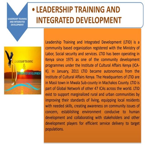 ICA Kenya introduces Leadership Training and Integrated Development. | PPTX
