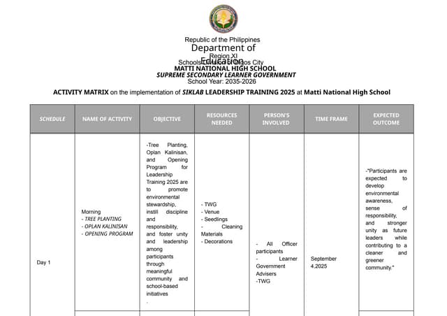 Clean Up Drive Activity Design | DOCX