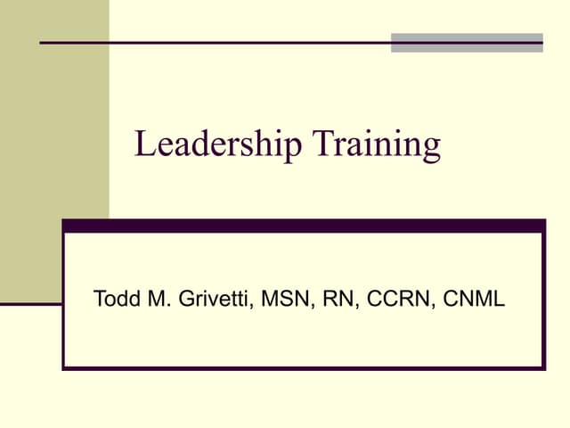 Leadership Training (Filipino) | PDF