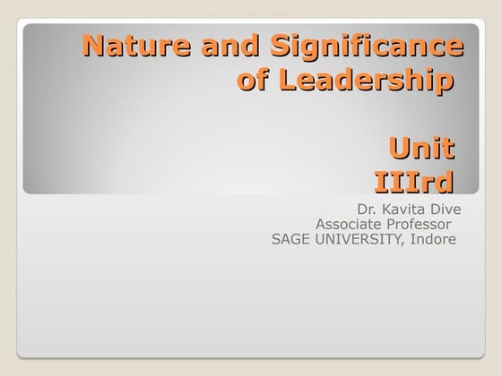 Qualities Of Good Leadership | PPTX