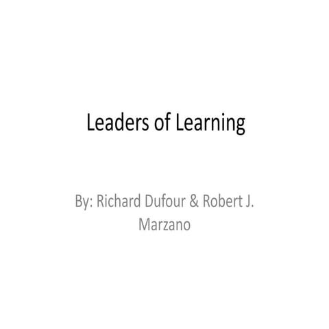 Leaders of Learning Chapters 5-7 | PPT