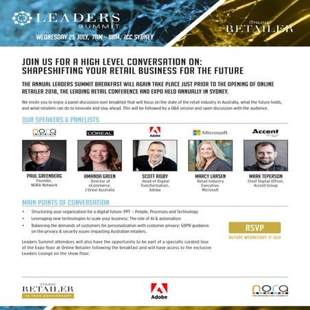 Leaders Summit Invitation - Online Retailer 2018 | PDF