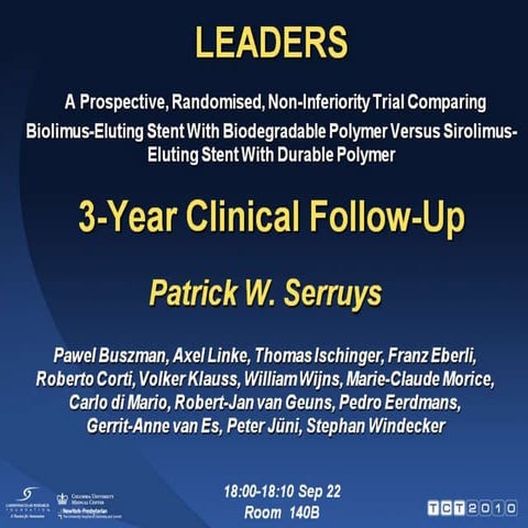 TCT: LEADERS trial | PPTX