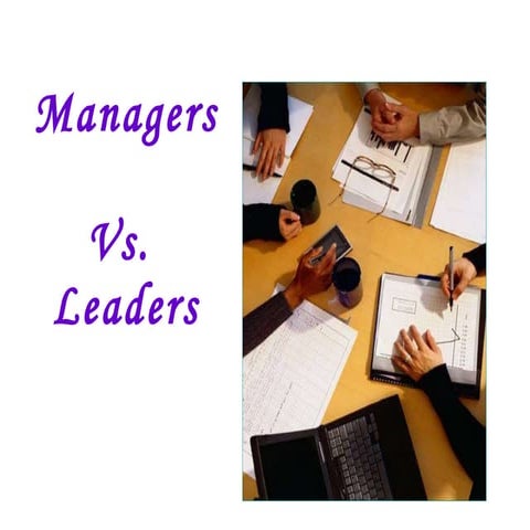 Leaders Vs Managers | PPT