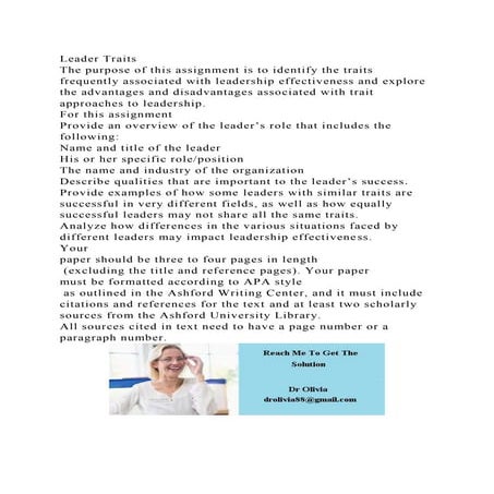 Leadership ProfileThe Leadership Profile assignment se.docx