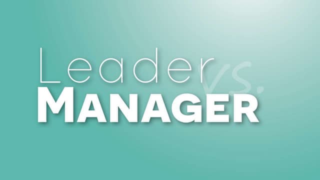 Leader Vs Manager | PPT