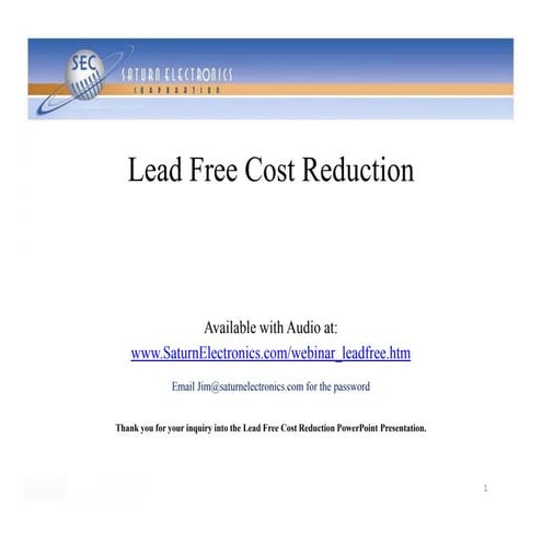 Lead Free Pcb RoHs Compliant Design, Fabrication, and Assembly Cost ...