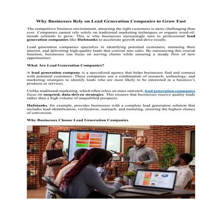 B2B Lead Generation Company in Massachusetts | PPTX