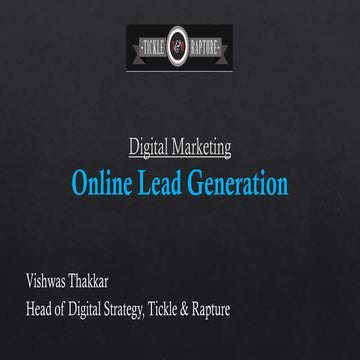 Lead generation ppt | PDF
