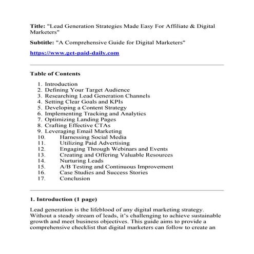 Lead Generation Strategies Made Easy For Affiliate & Digital Marketers.pdf
