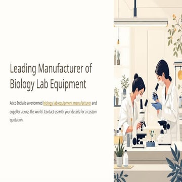 Biology Lab Equipment Manufacturer and Supplier | PPTX