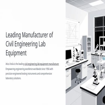 Civil Engineering Lab Equipment Manufacturer | PPTX