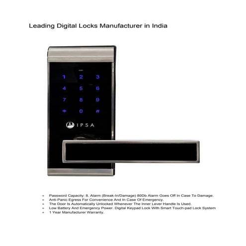 Leading digital locks manufacturer in india | PDF | Home Security ...