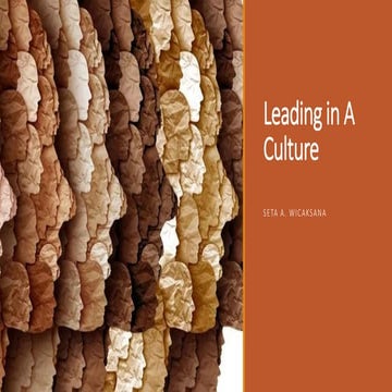 Leading in A Culture | PDF