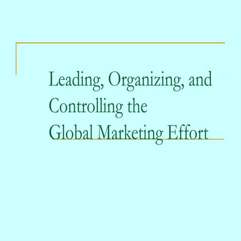 Leading, organizing & controlling | PPT