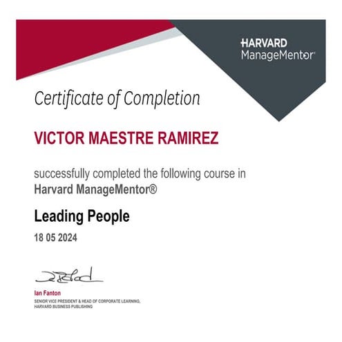 Leading People - Harvard Manage Mentor Certificate | PDF