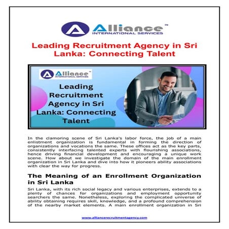 Leading Recruitment Agency in Sri Lanka - Connecting Talent | PDF