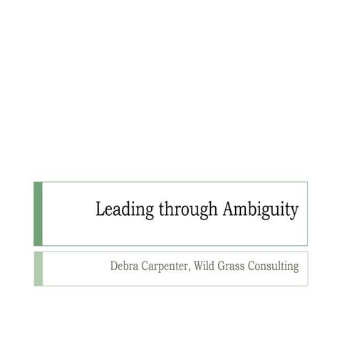 Leading Through Ambiguity Preso | PPTX