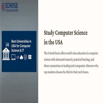 Leading U.S. Tech Universities for International Students. | PDF