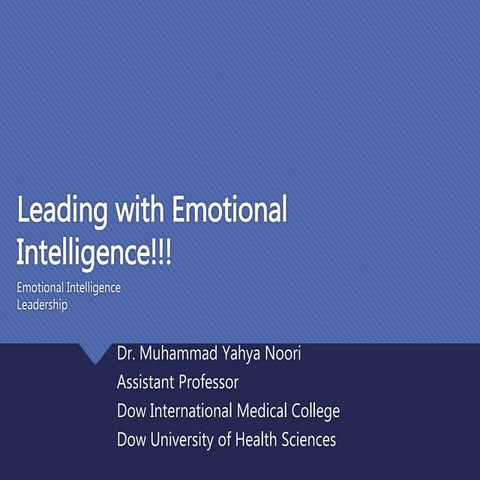 Leading with emotional intelligence | PPTX
