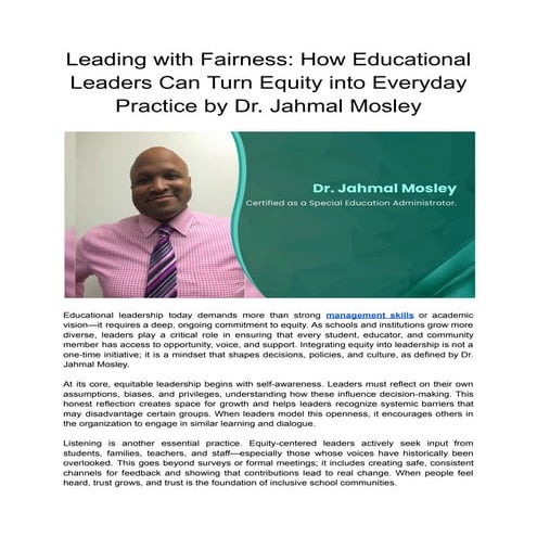 Leading with Fairness_ How Educational Leaders Can Turn Equity into ...
