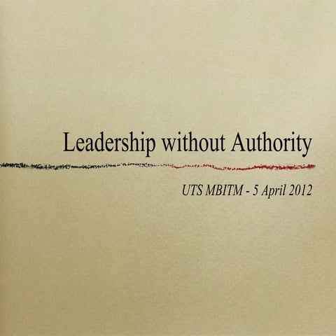 Leading without authority | PPT