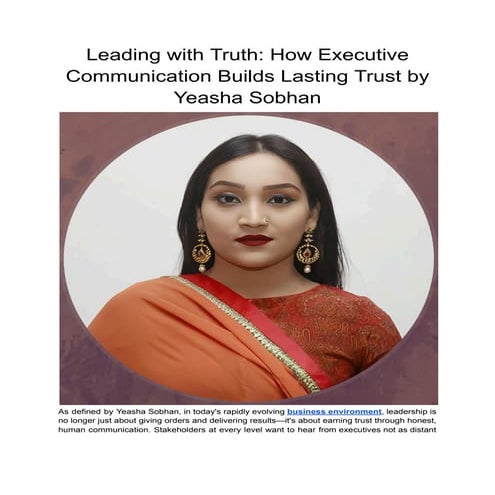 Leading with Truth_ How Executive Communication Builds Lasting Trust by ...