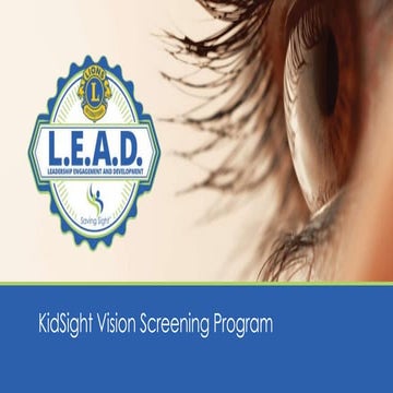 KidSight Vision Screening Program | PPTX