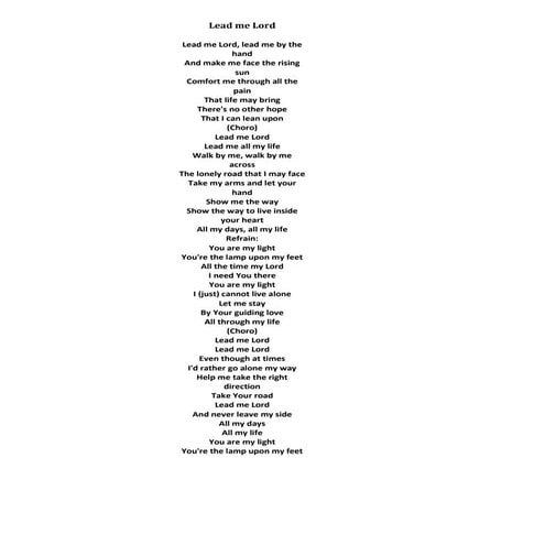 Lead me lord 3 | DOCX