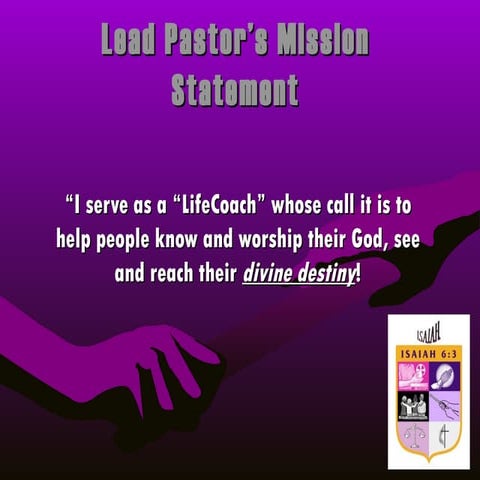 Lead Pastor Mission Statement | PPT