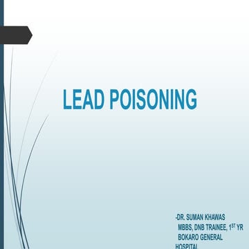 Lead poisoning | PPTX