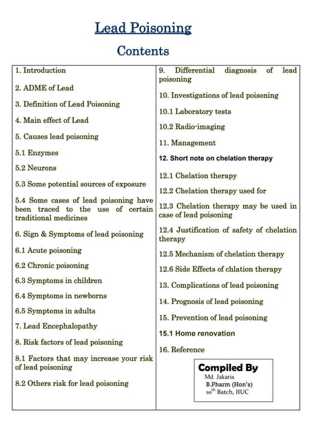 Lead poisoning | PPT