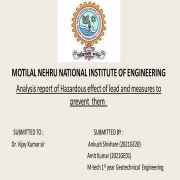 Hazardous effect of lead | PDF