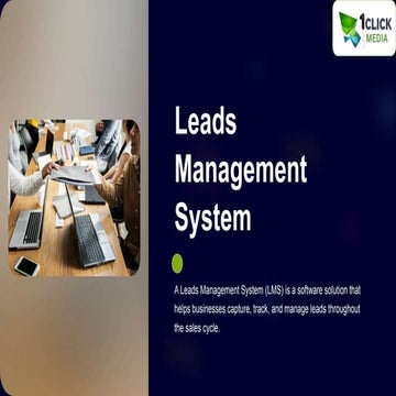 Leads Management System Services by 1neclick | PPT