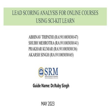 Lead Scoring Case Study, Data Analysis case study | PDF