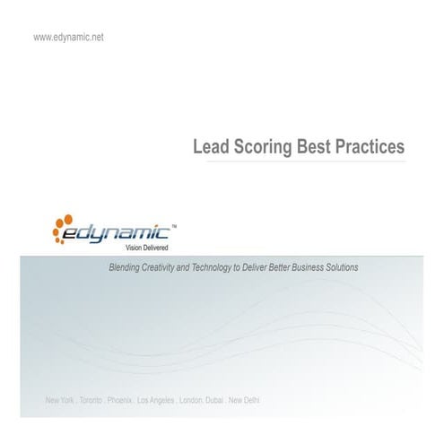 Lead scoring Best Practices | PDF