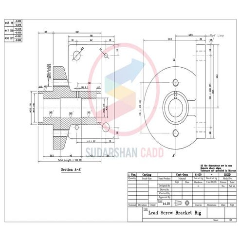 Lead screw bracket big | PDF | Physics | Science