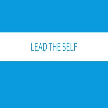 Lead the self | PPT