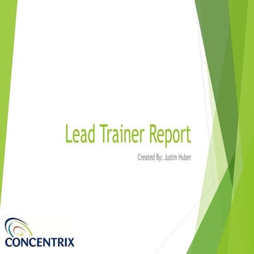 Lead Trainer Report | PPT