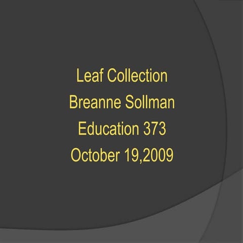 Leaf Collection | PPTX