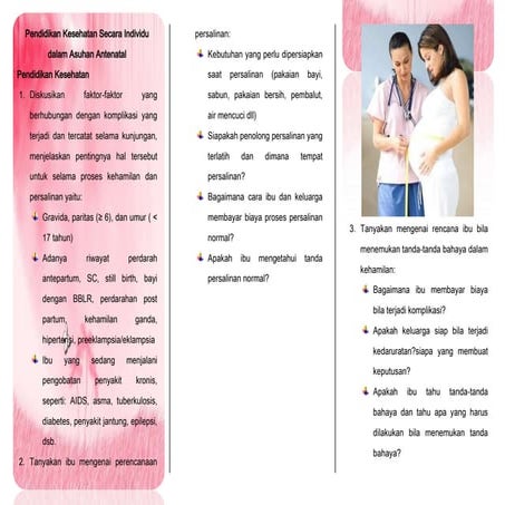 Leaflat pendidikan kesehatan individu reg 1 | DOCX