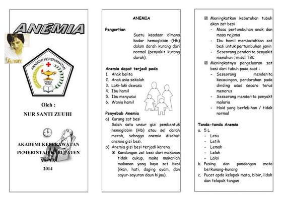 Leaflet anemia akper pemkab muna | PPT