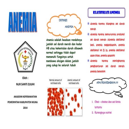 Leaflet anemia akper pemda muna 5 | PPT