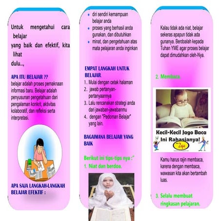 Leaflet belajar yang baik dan efektif | PPT