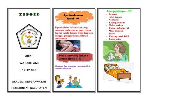 Leaflet demam tifoid akper | PPT