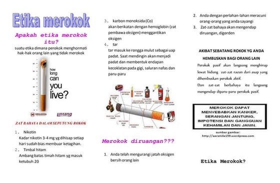 Brosur sosialisasi rokok | PPT