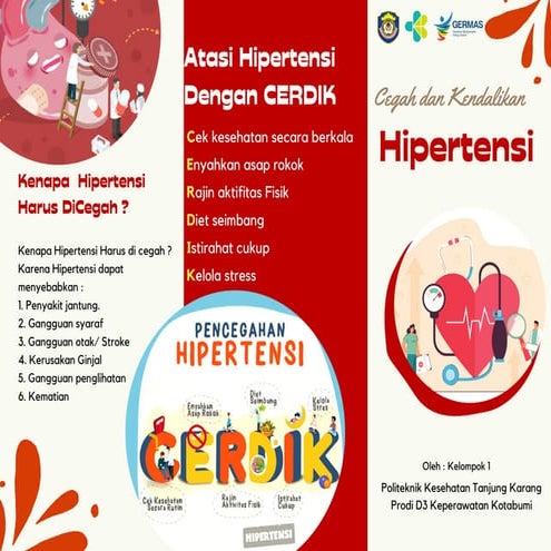 Leaflet Hipertensi - Brosur Promosi Kesehatan | PPT
